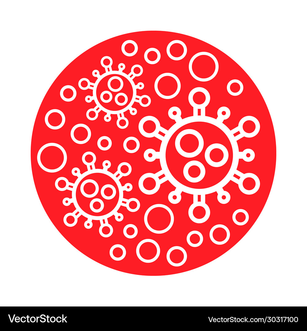 Corona virus label covid-19 Royalty Free Vector Image