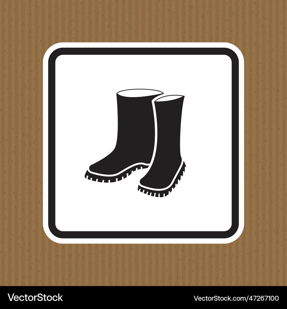 Foot protection required sign on white background Vector Image