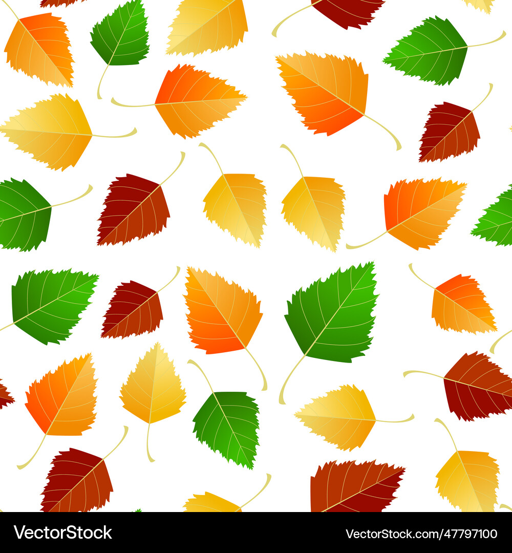 Multicolored autumn seamless pattern of autumn Vector Image