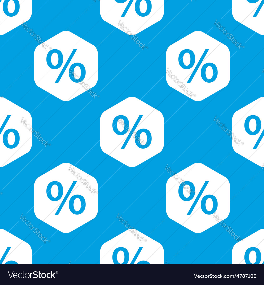 Percent hexagon pattern Royalty Free Vector Image