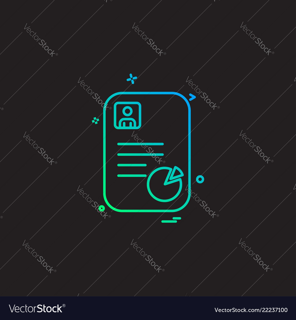 Profile document design Royalty Free Vector Image