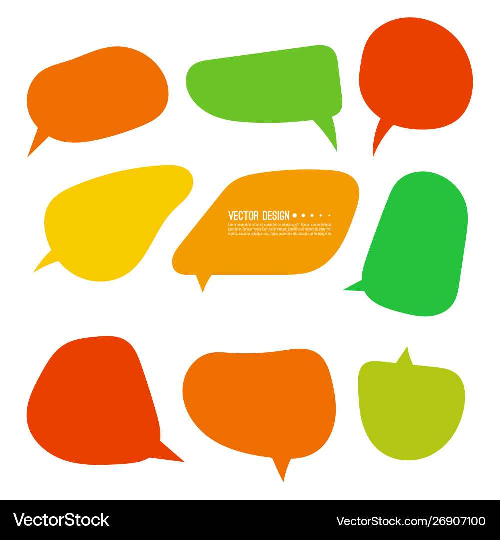 Set speech bubbles Royalty Free Vector Image - VectorStock