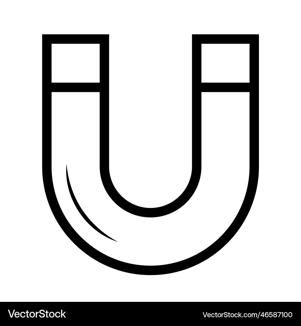 Simple magnet icon or tool of science Royalty Free Vector