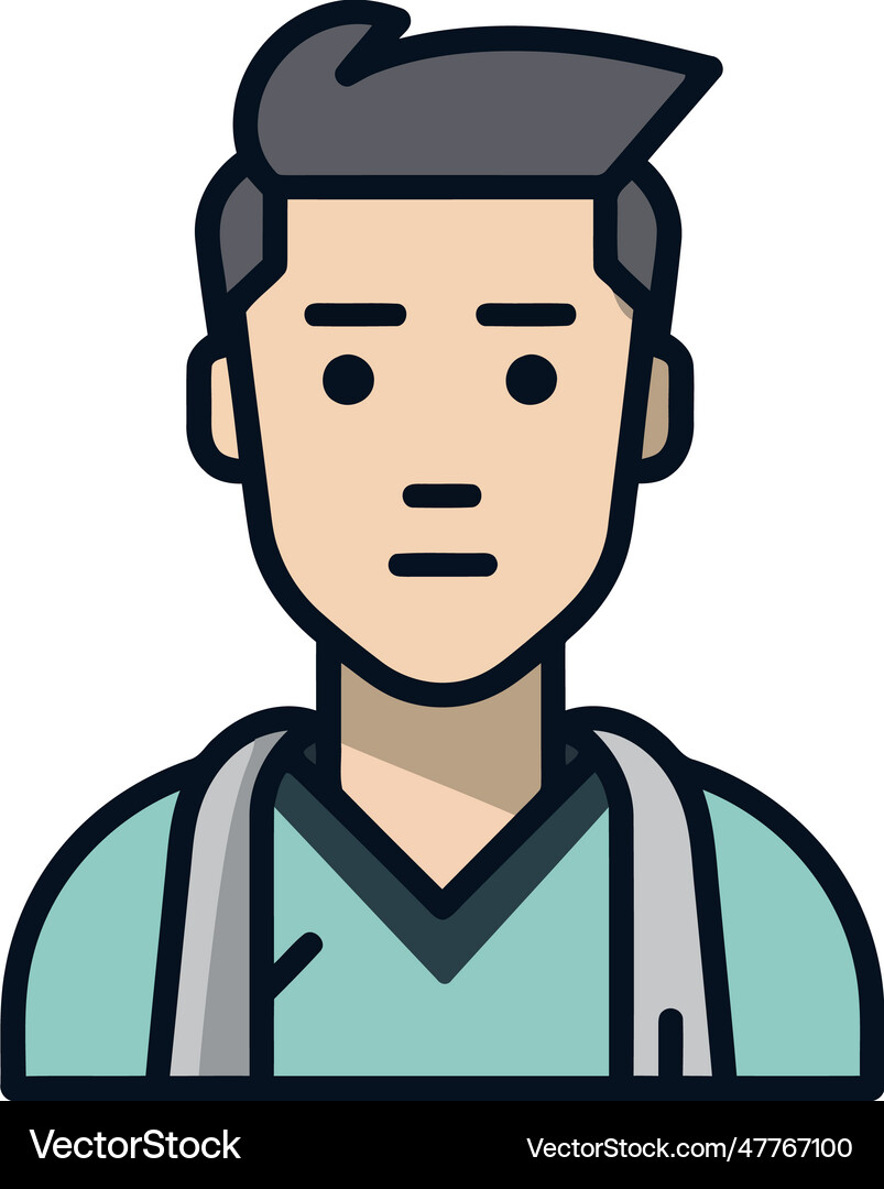 Smiling boy in blue shirt icon Royalty Free Vector Image