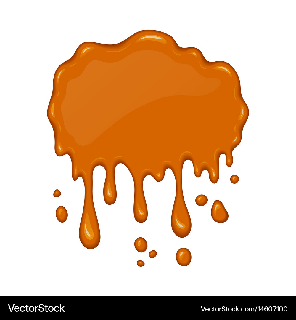 Splash of flowing caramel Royalty Free Vector Image
