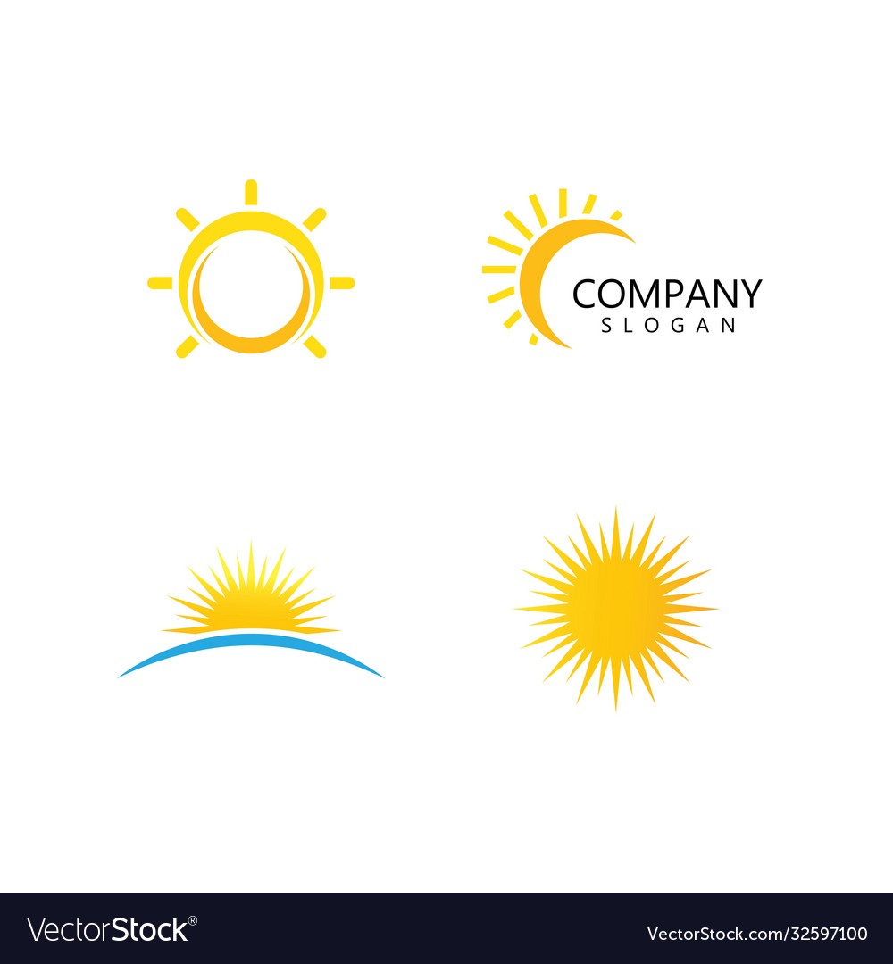 Sun logo Royalty Free Vector Image - VectorStock