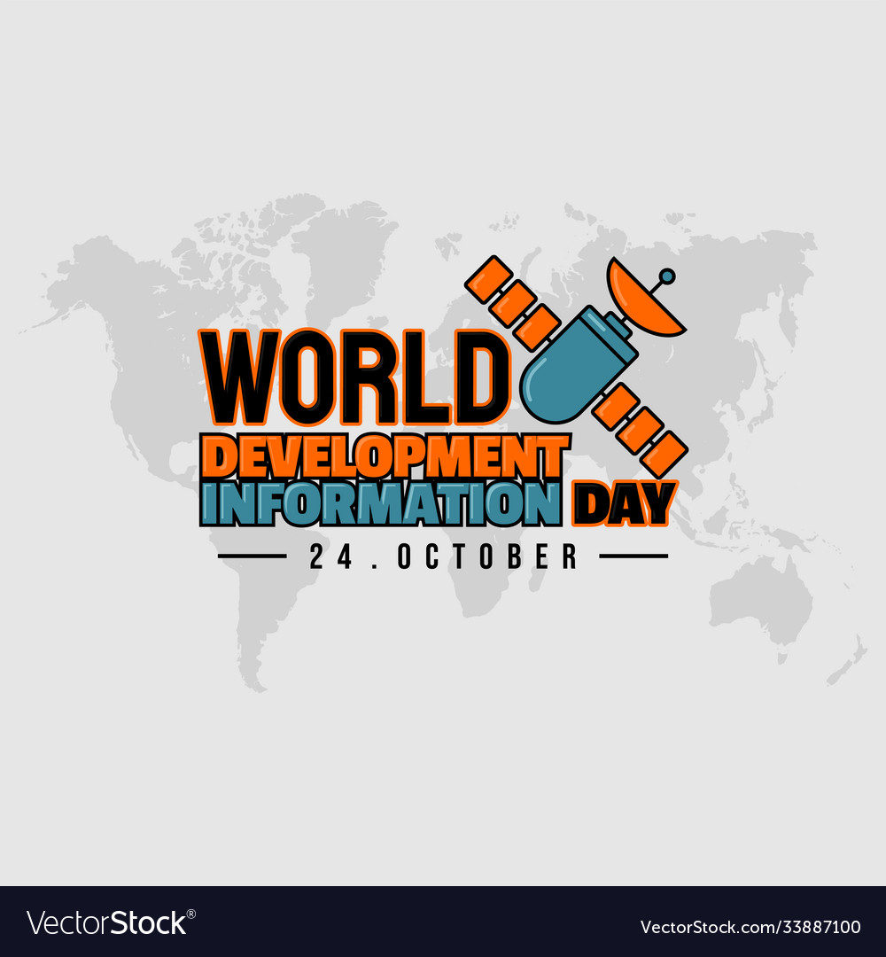 World development information day Royalty Free Vector Image