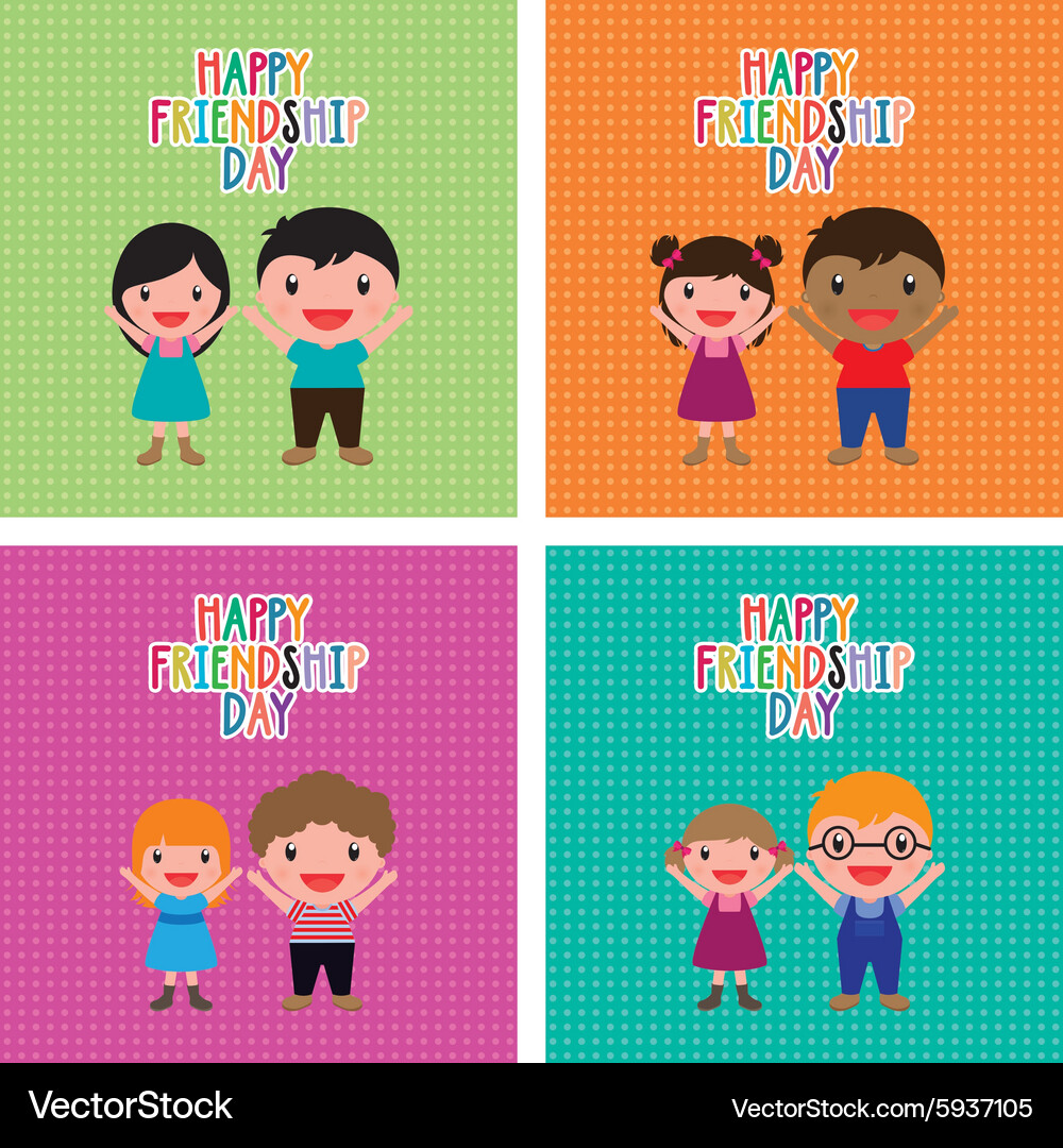 Abstract happy friendship day background with some