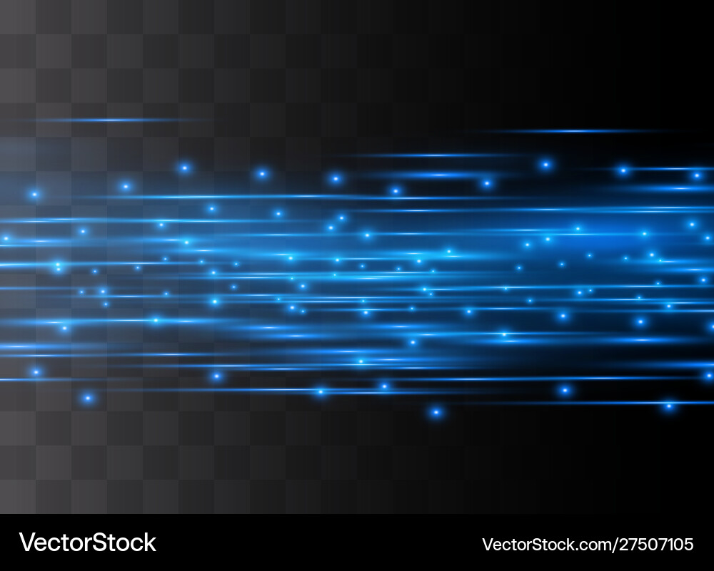 Blue horizontal glare Royalty Free Vector Image