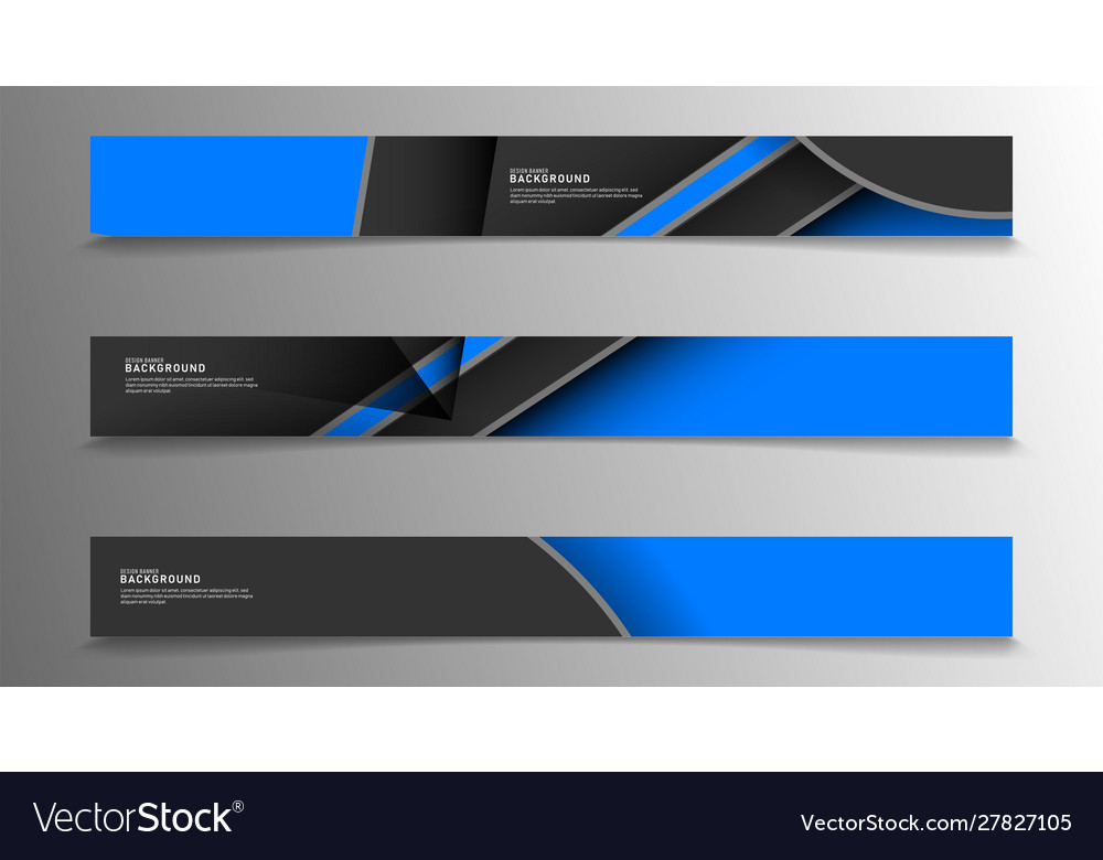Collection rectangular banners geometric Vector Image