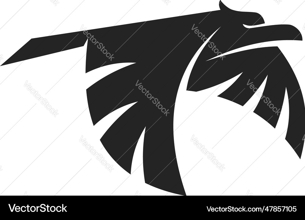 Falcon logo template icon brand identity isolated Vector Image