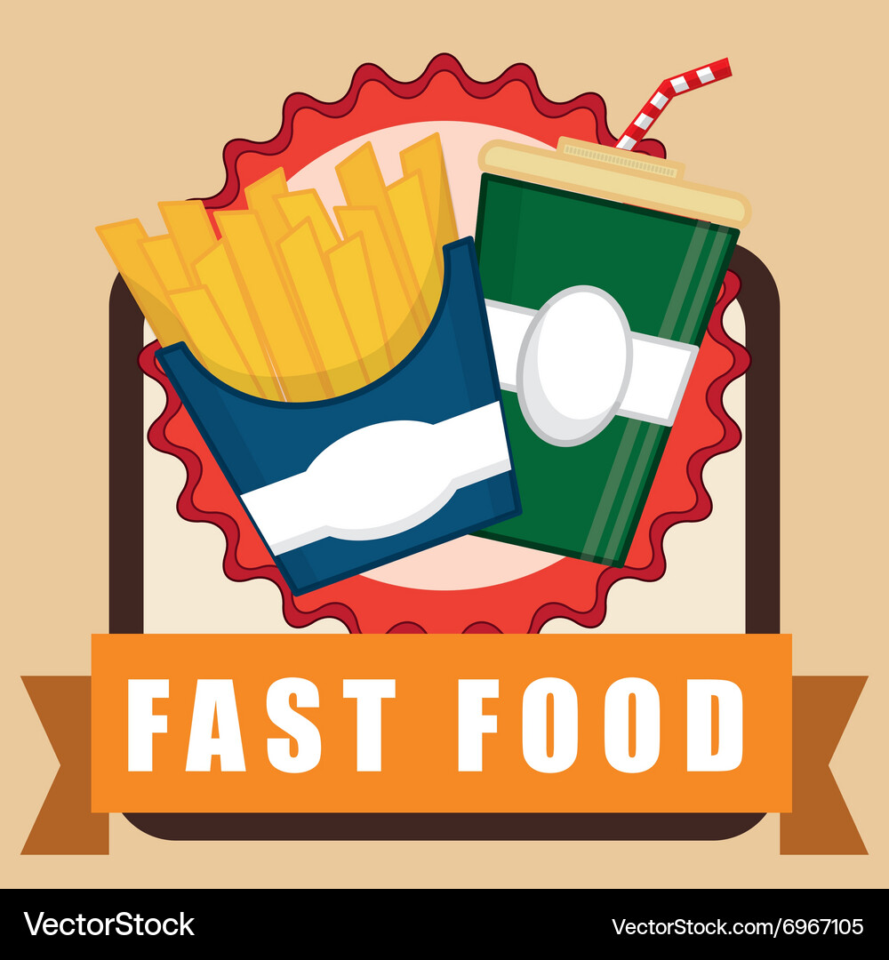 Fast food icons design Royalty Free Vector Image