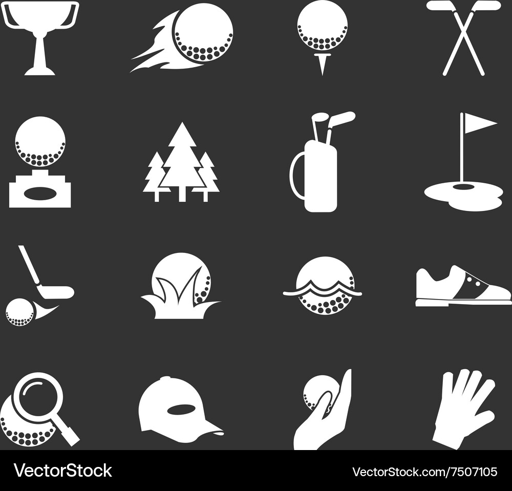 Golf Icon Set - Sports & Recreation Royalty Free Vector
