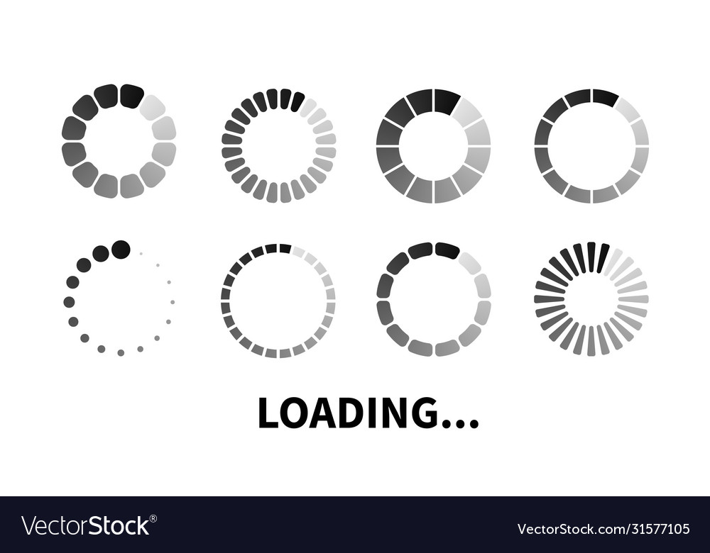 Set loading icon Royalty Free Vector Image - VectorStock