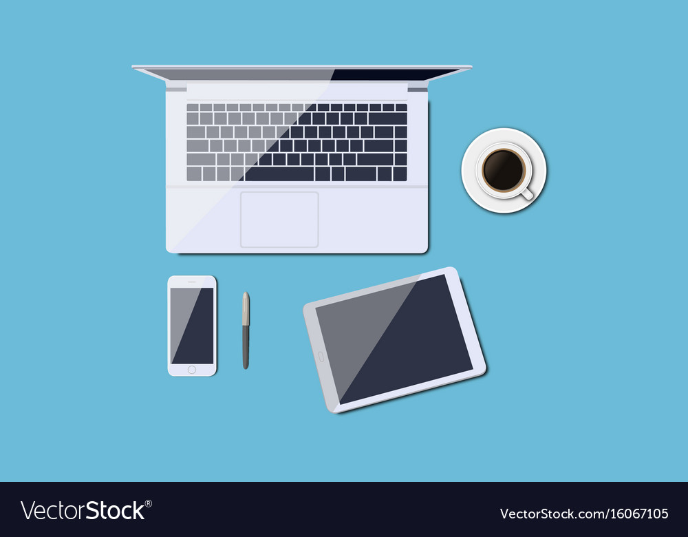 Work desk Royalty Free Vector Image - VectorStock