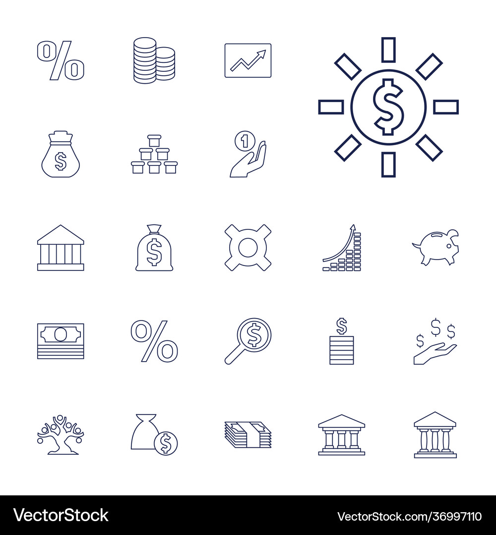 22 investment icons Royalty Free Vector Image - VectorStock