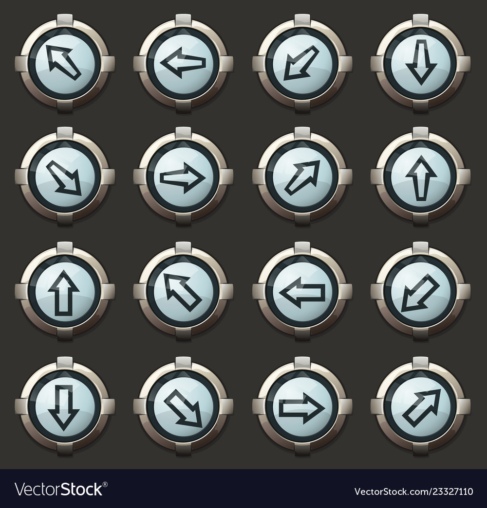 Arrows icons set Royalty Free Vector Image - VectorStock