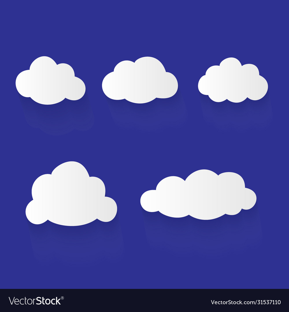Clouds collection Royalty Free Vector Image - VectorStock