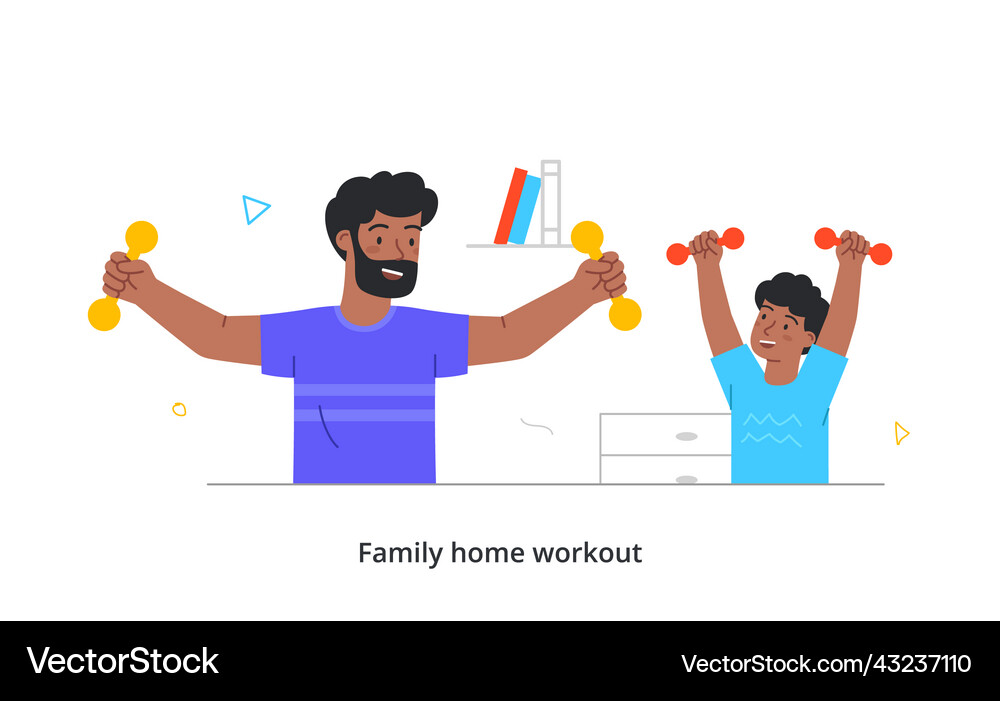 Family home activities concept Royalty Free Vector Image