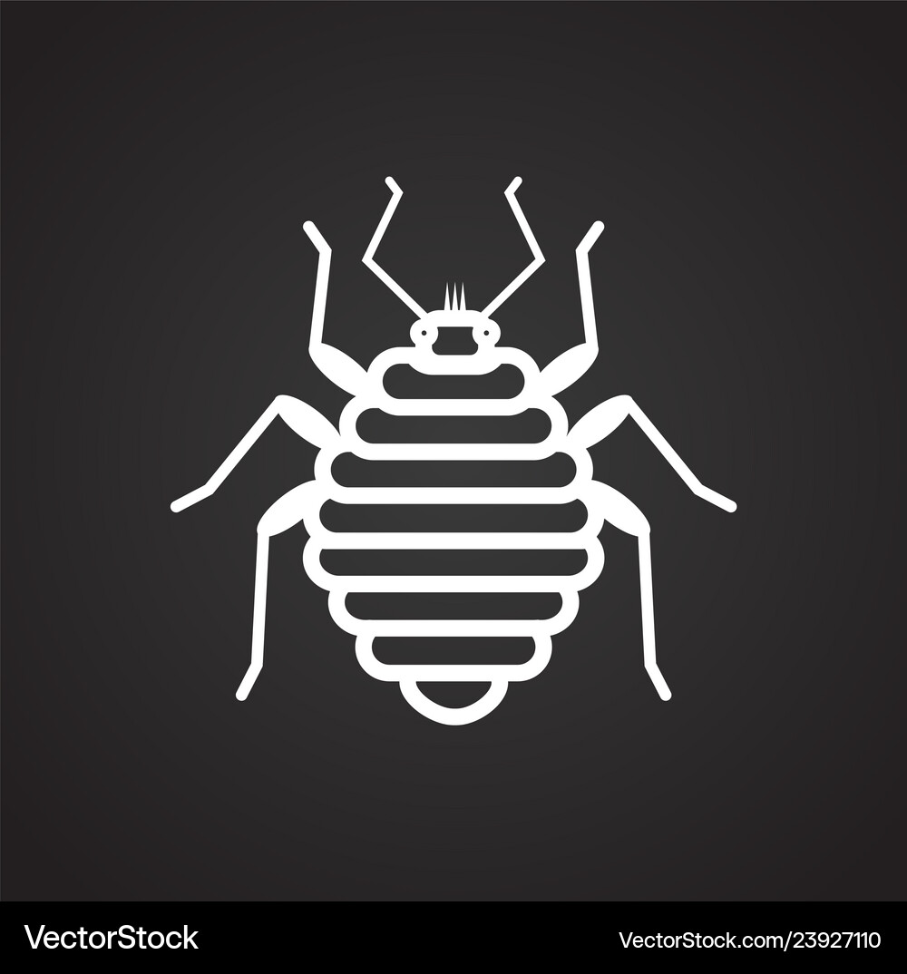 Pest icon on black background for graphic and web Vector Image