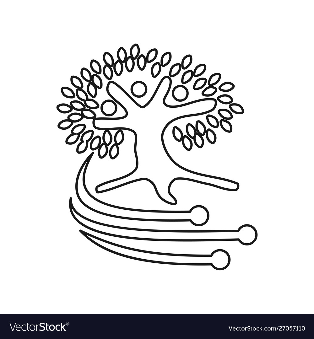 Technology tree commitment teamwork together Vector Image