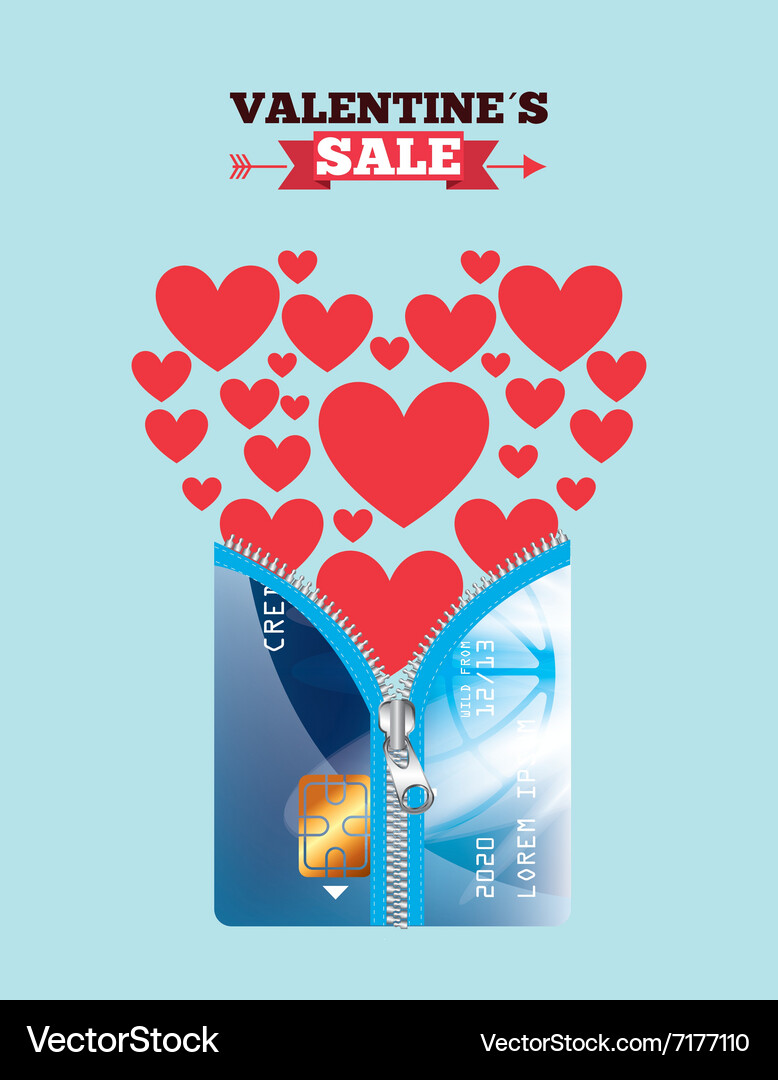 Valentines sale design Royalty Free Vector Image