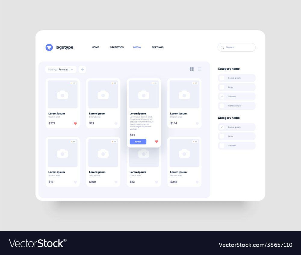 Wireframes screens dashboard ui and ux kit design Vector Image