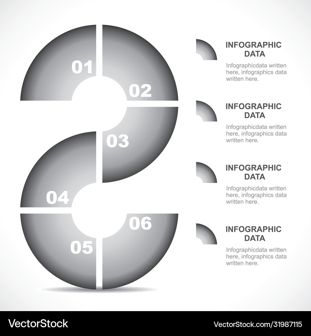 Abstract shape colorful infographic stock Vector Image