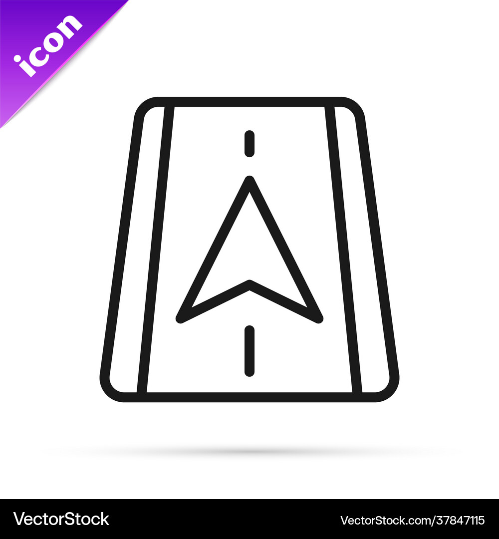 Black line infographic city map navigation icon Vector Image
