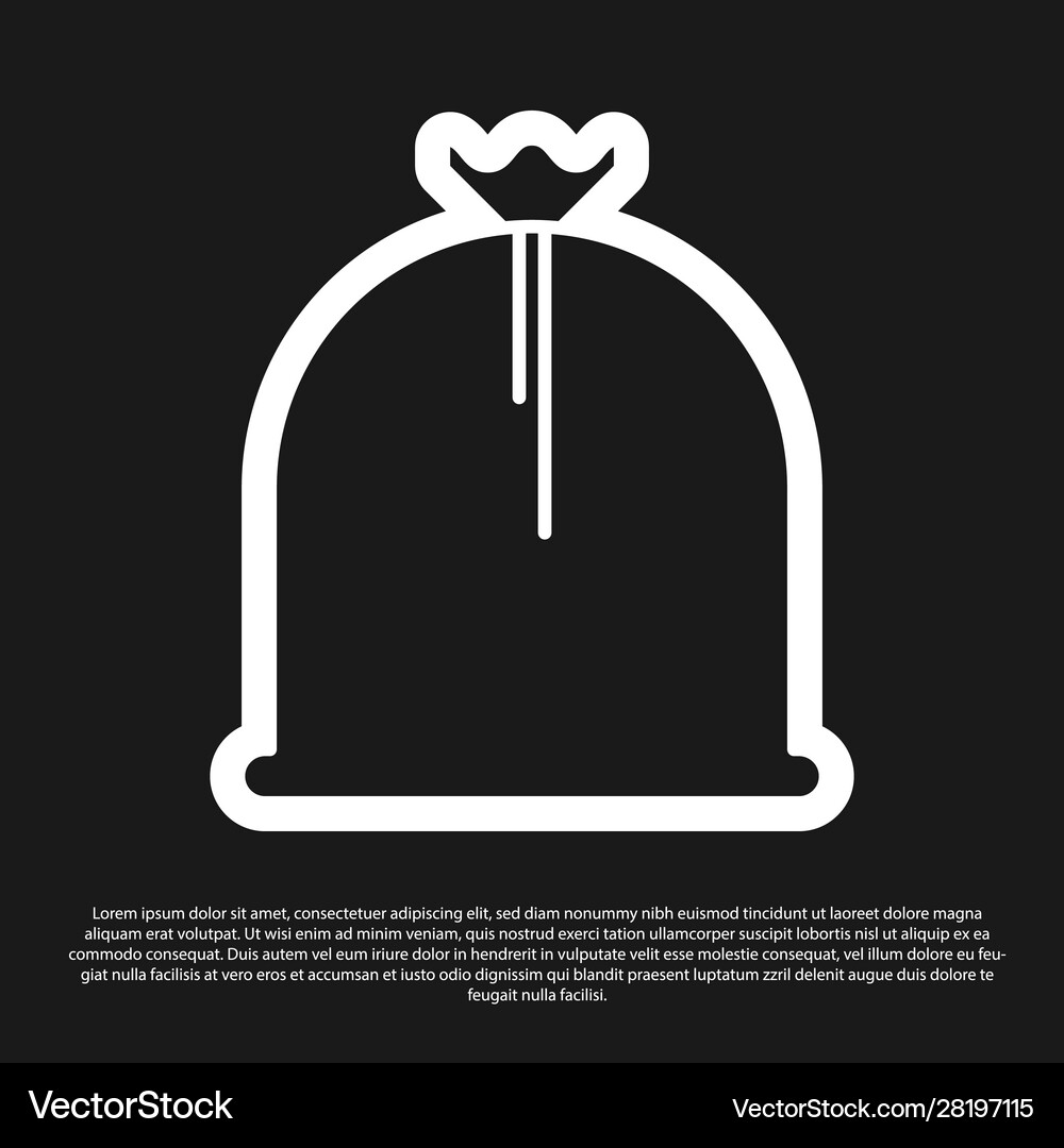 Black pirate sack icon isolated on Royalty Free Vector Image