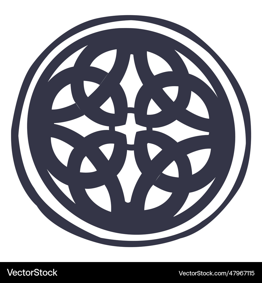 Celtic emblem badge nordic Royalty Free Vector Image