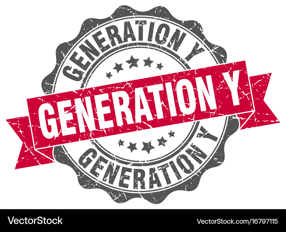 Generation y stamp sign seal Royalty Free Vector Image