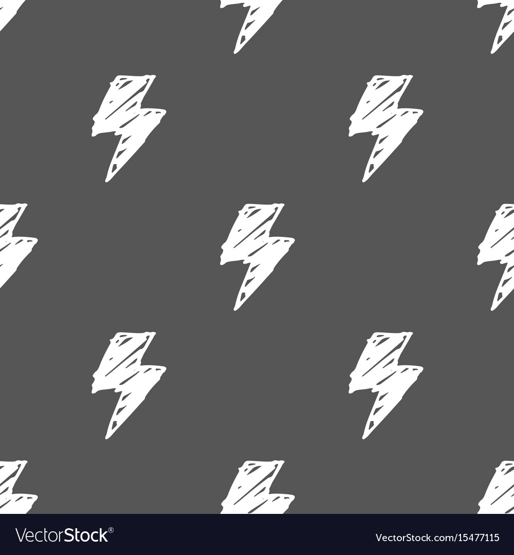 Lightning seamless pattern Royalty Free Vector Image
