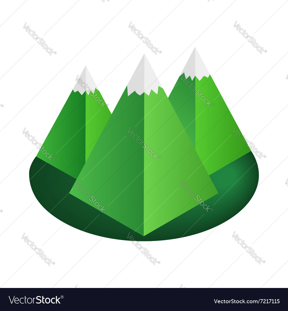 Mountain 3d isometric icon Royalty Free Vector Image Mountain 3d isometric icon Royalty Free Vector Image
