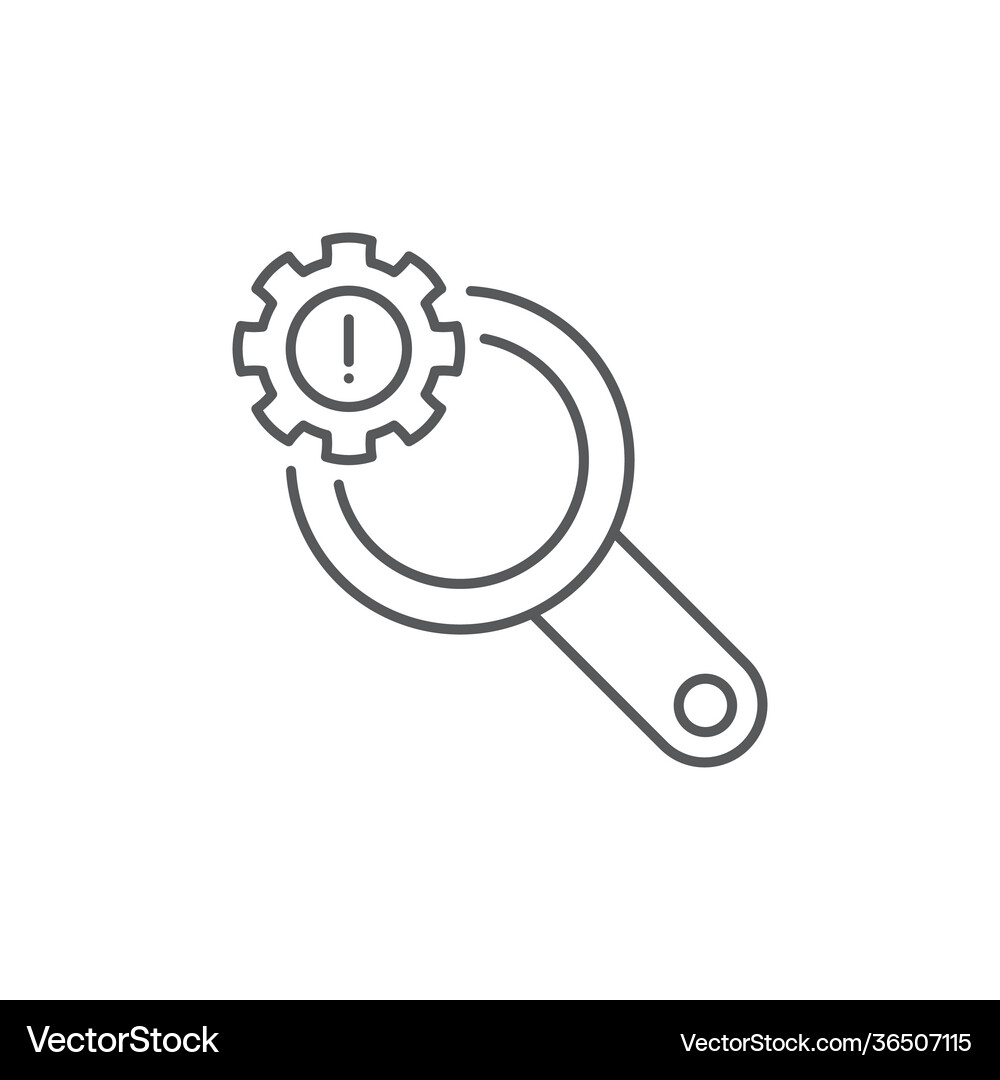 Risk identification icon color line outline sign Vector Image