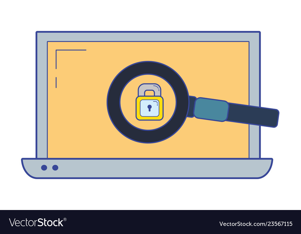 Security system cartoon Royalty Free Vector Image
