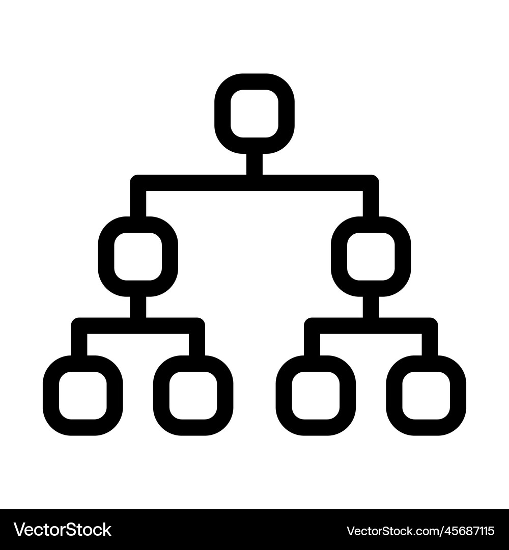 Site map thick line icon Royalty Free Vector Image