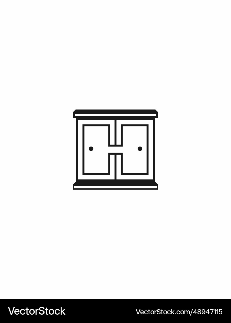 Wardrobe logo design furn Royalty Free Vector Image