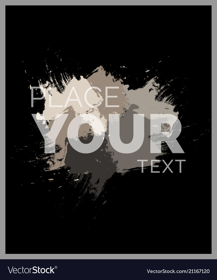 Art frame with watercolor brush strokes background