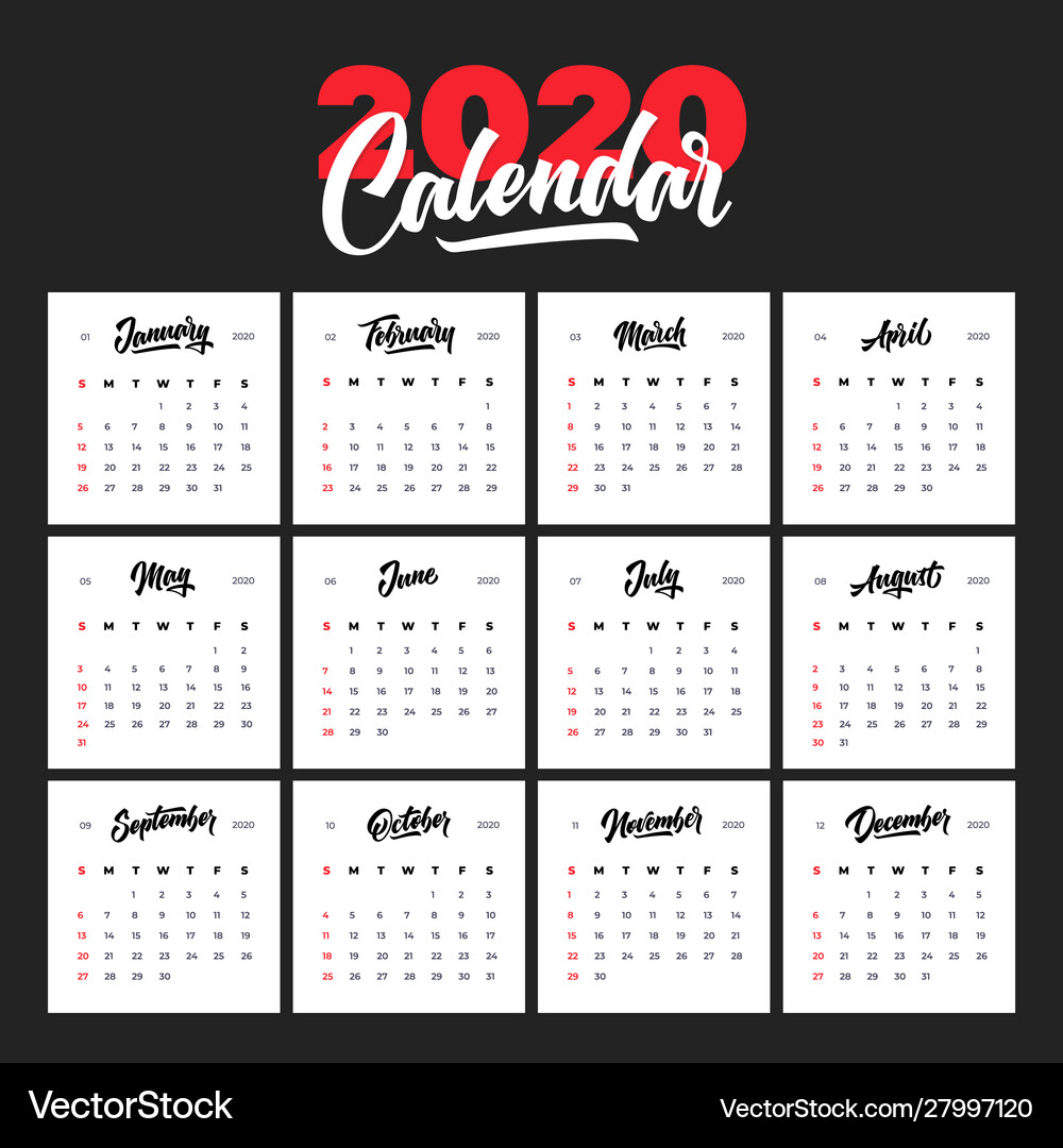 Yearly Calendar Template For 2020 And Beyond 2025 Calendar Template