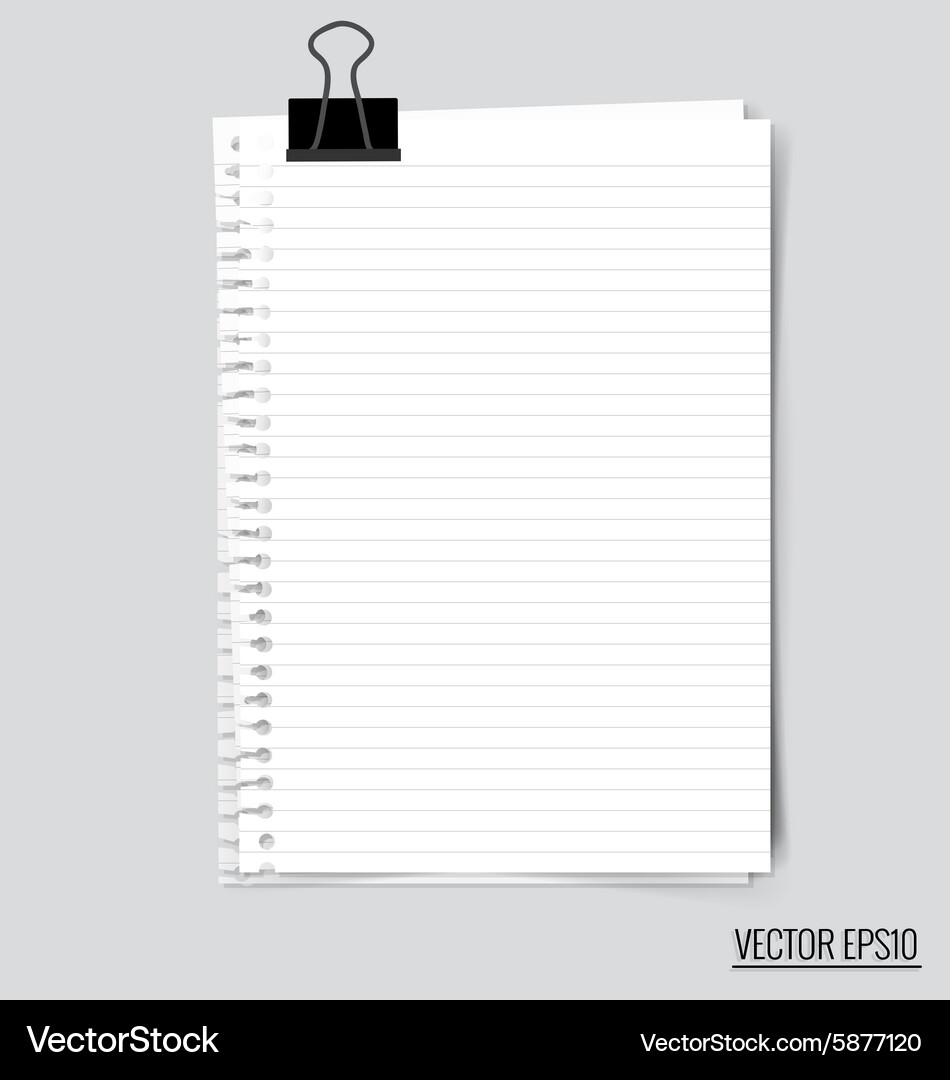 Collection of various white papers ready for your Vector Image