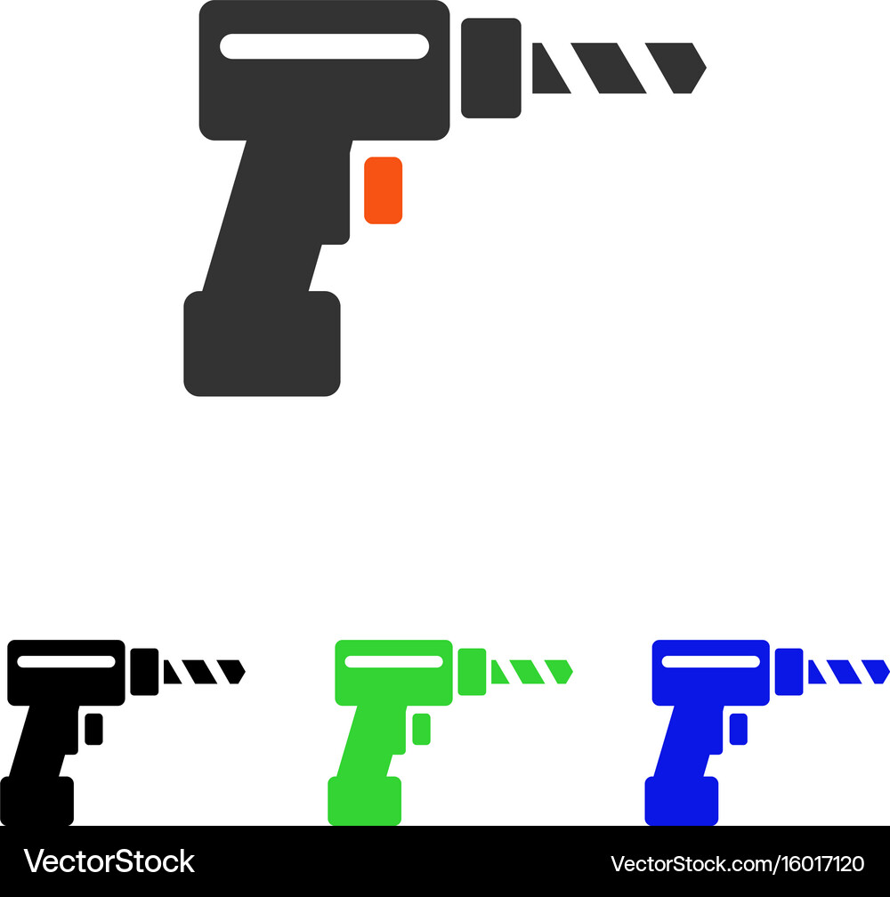Drill flat icon Royalty Free Vector Image - VectorStock