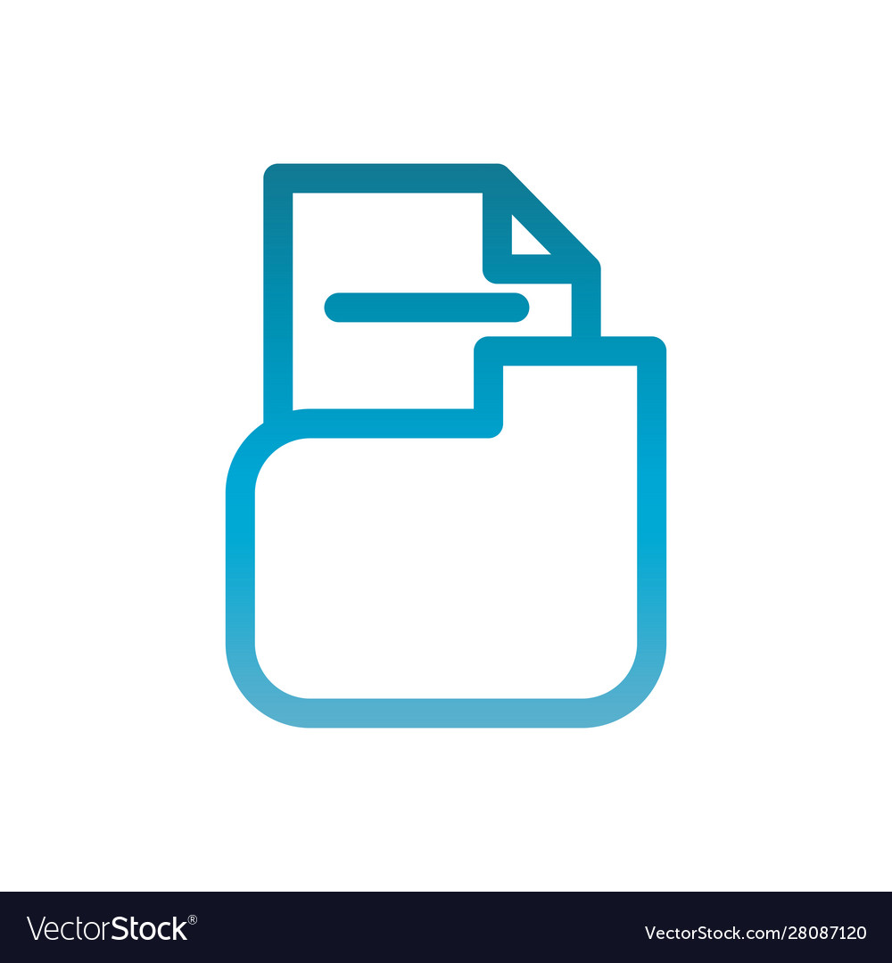 Folder file user interface blue gradient Vector Image Folder file user interface blue gradient Vector Image
