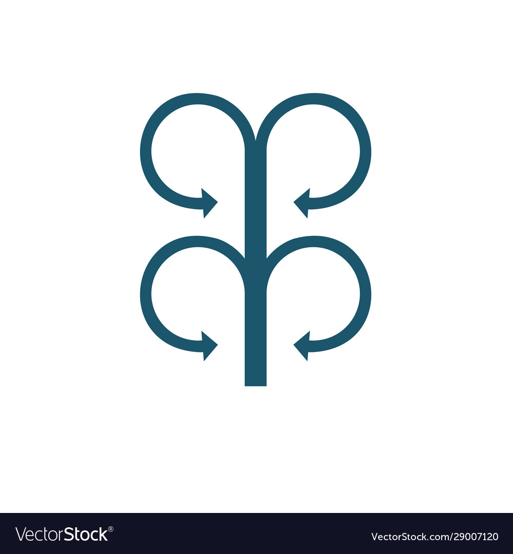 Four connected circle opposite arrows stock Vector Image Four connected circle opposite arrows stock Vector Image
