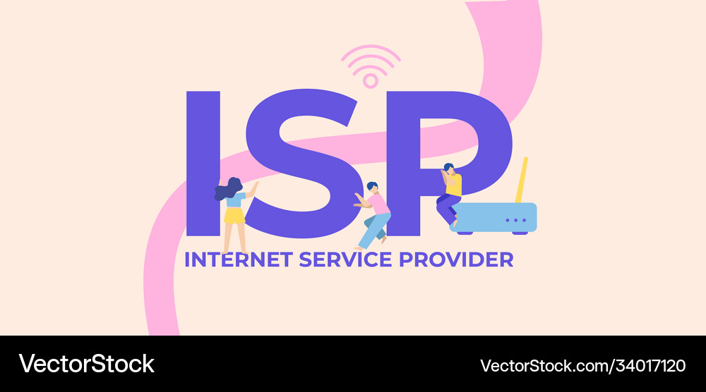 Isr internet service provider business Royalty Free Vector