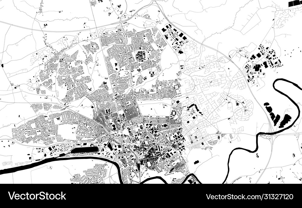 Map city preston england uk Royalty Free Vector Image