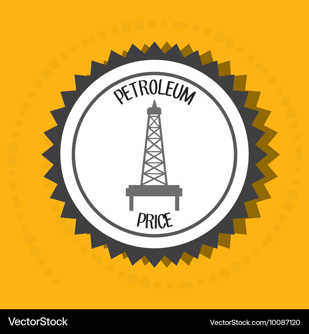 Petroleum oil barrel tower Royalty Free Vector Image