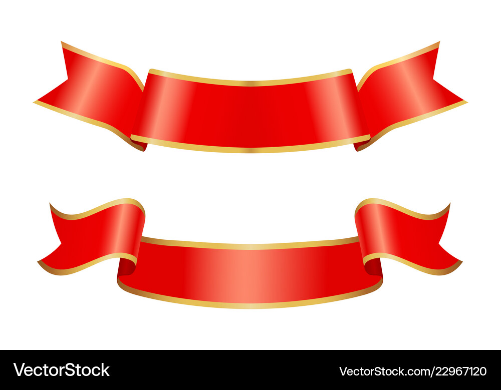 Ribbon icons banners set Royalty Free Vector Image