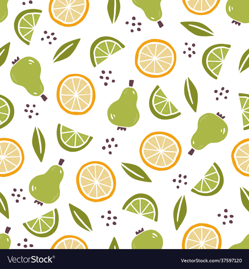 Seamless pattern simple fruit Royalty Free Vector Image