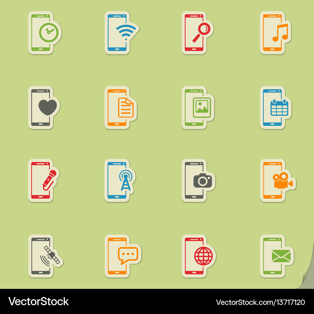 Smartphone simply icons Royalty Free Vector Image